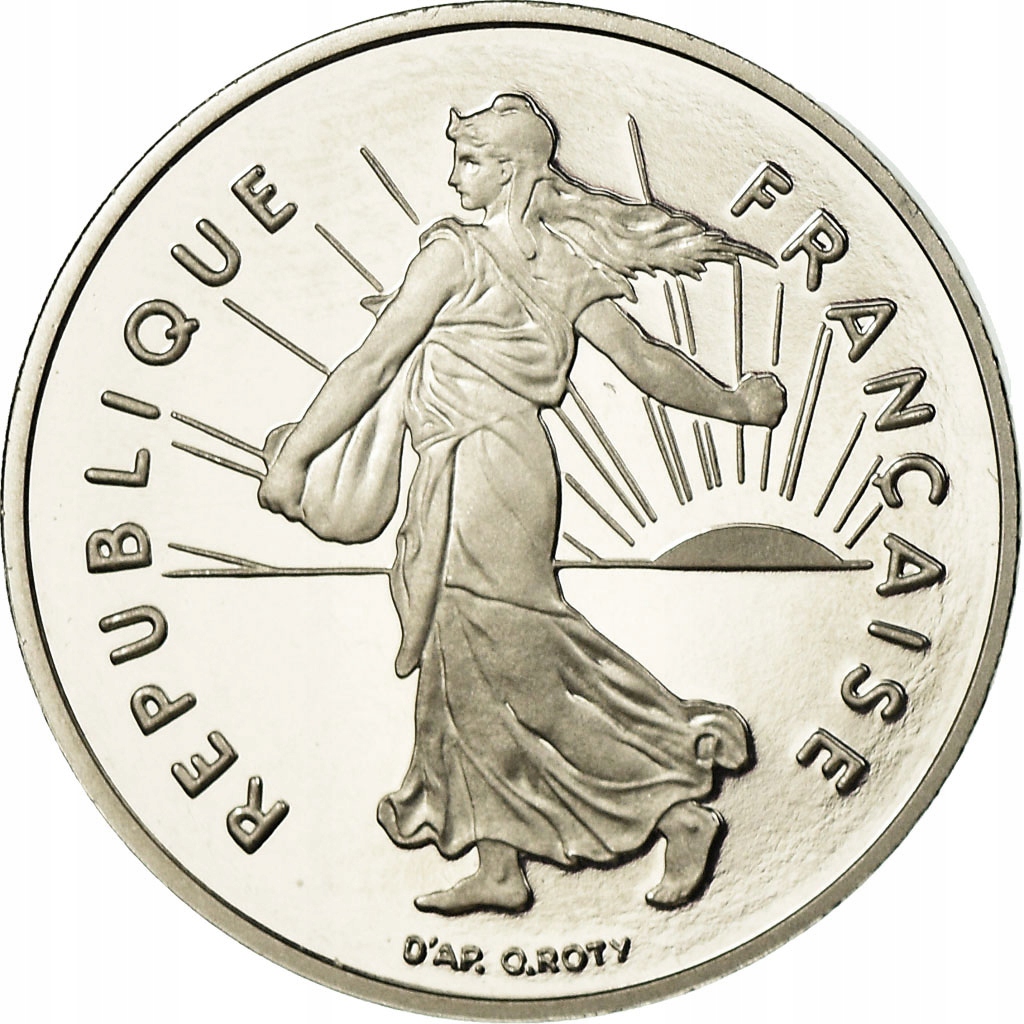 Moneta, Francja, Semeuse, 1/2 Franc, 1991, Paris, 10125241335 - Allegro.pl