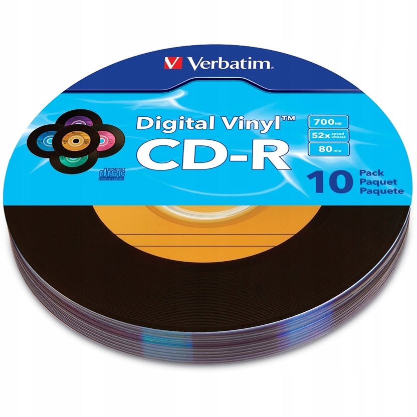 Płyty Verbatim CD-R Vinyl Kolor 700 MB 10szt Audio 7873316889 - Allegro.pl