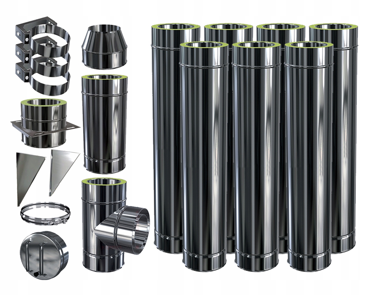 KOMIN 8 m Fi 130 IZOLOWANY ZEWNĘTRZNY ŻAROODPORNY • Cena, Opinie • Systemy kominowe 6742444207 ...