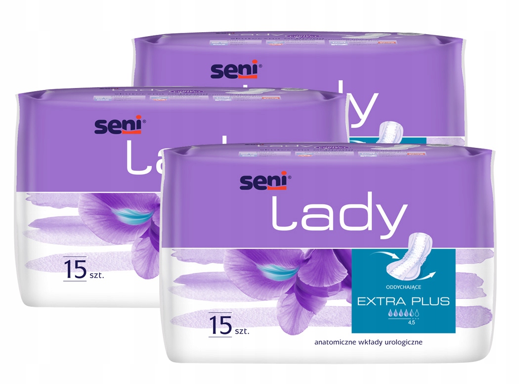 Seni Lady Extra Plus wkładki urologiczne 3op x15sz 9047810788 - Allegro.pl