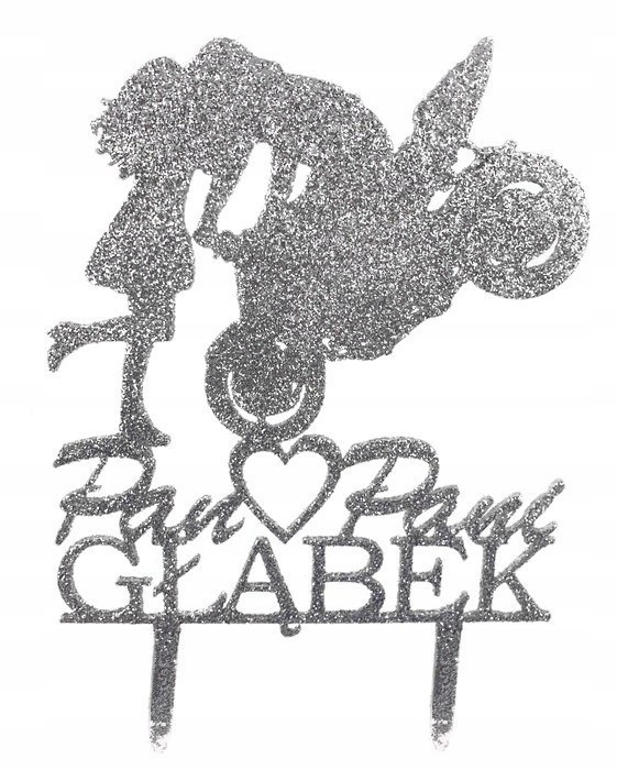 Toper topper motor figurka na tort z motocyklem M2 7923711891 - Allegro.pl