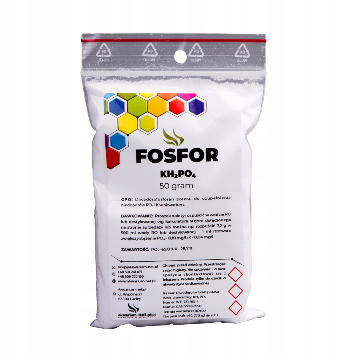FOSFOR - KH2PO4 50 g (CZYSTY DO 99,9%) 6466483134 - Allegro.pl