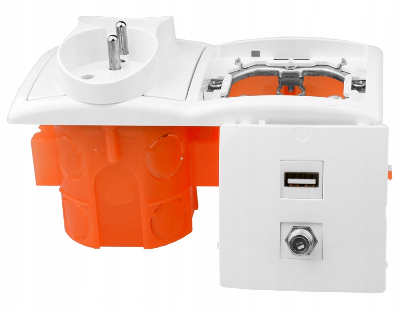 Розетка настенная заподлицо терминал 1usb 1f 2x230v в Украине купить из ...