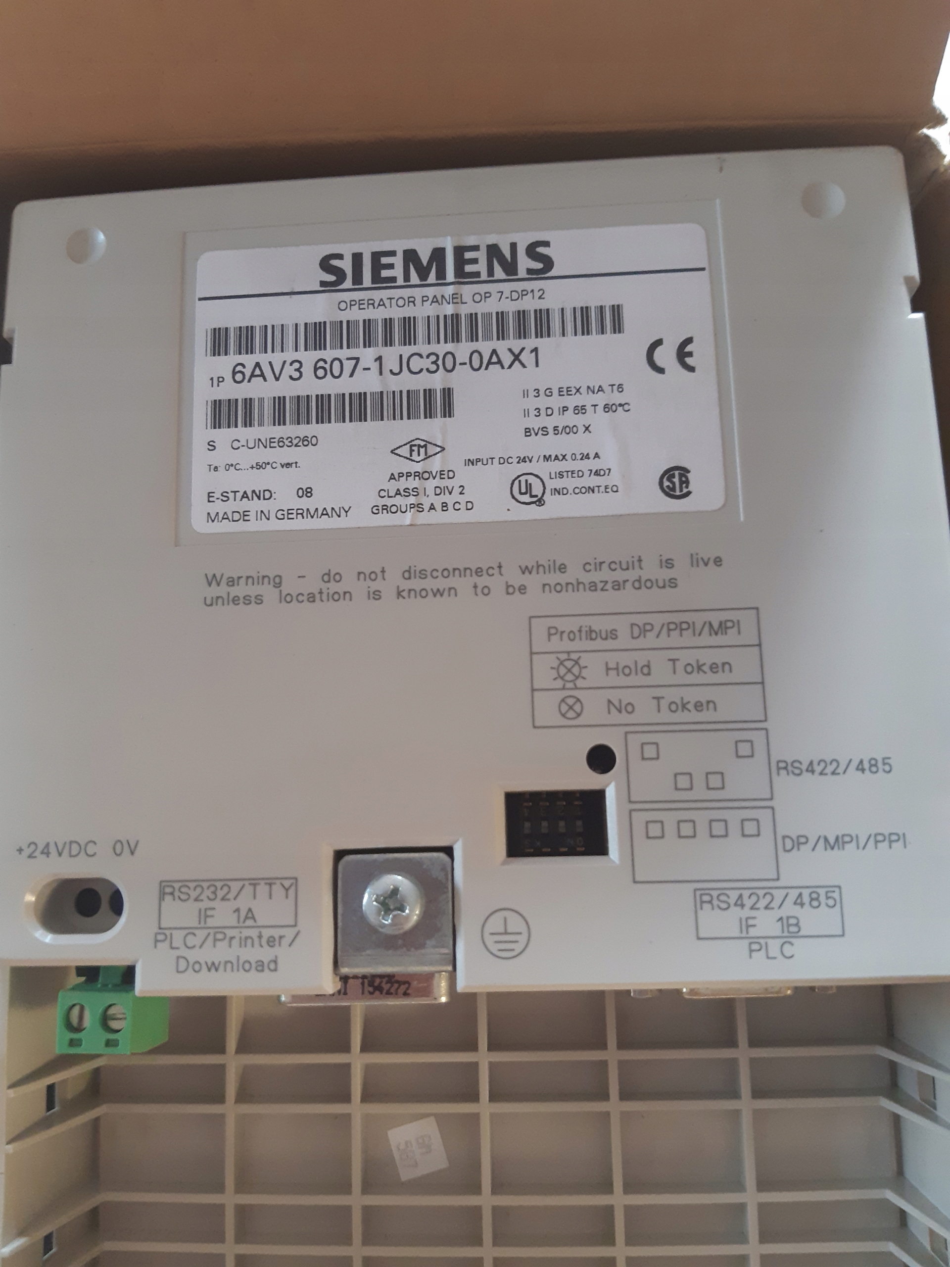 PANEL SIEMENS SIMATIC OP 7 OP7 607 1JC30-0AX1 • Cena, Opinie ...