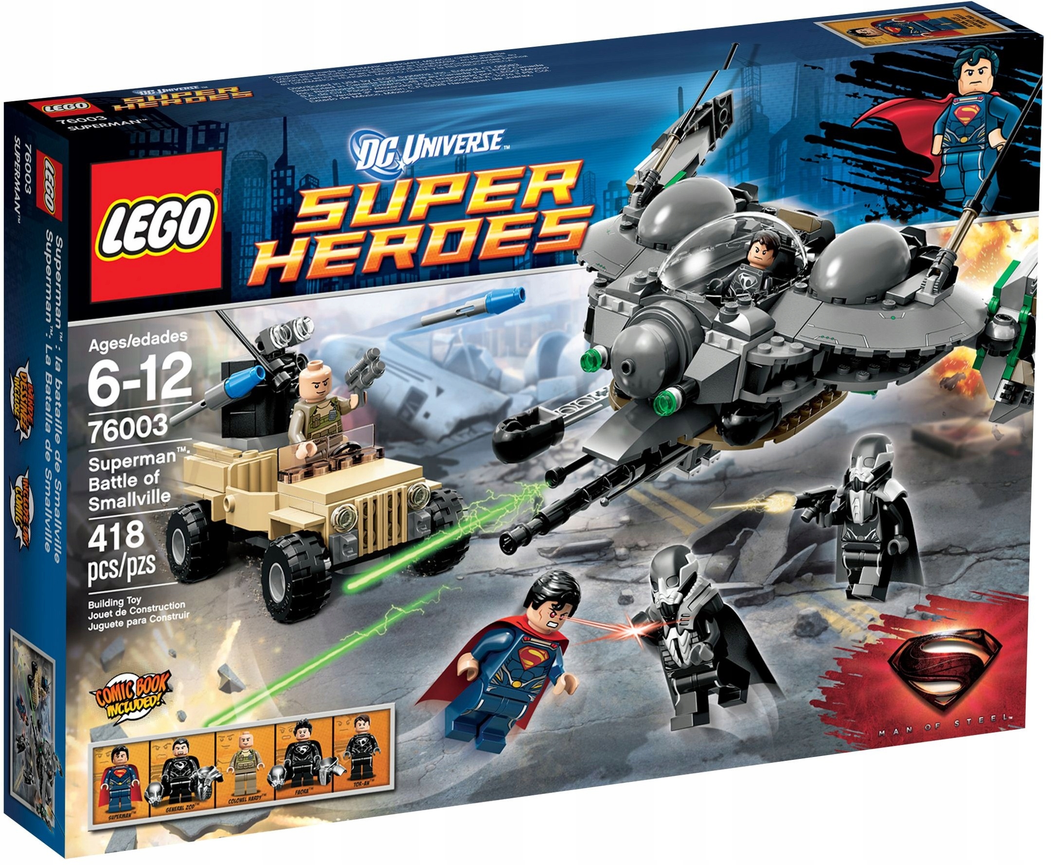 LEGO SUPER HEROES 76003 SUPERMAN GENERAŁ ZOD BITWA (5702014972681 ...