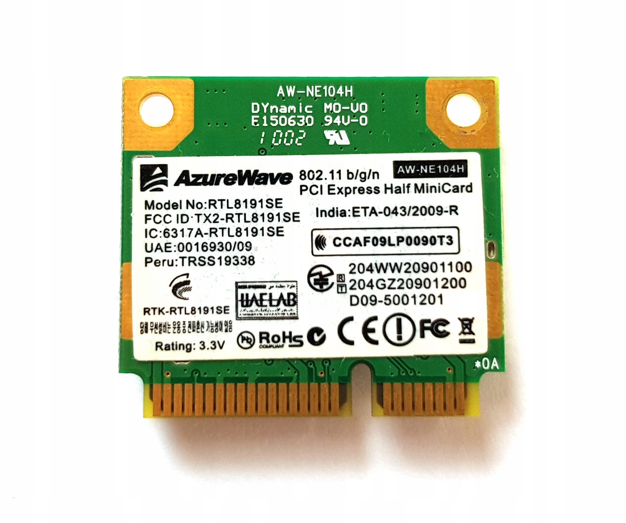 Karta miniPCIe Realtek RTL8191SE Lenovo 43Y6553 - porównaj ceny ...