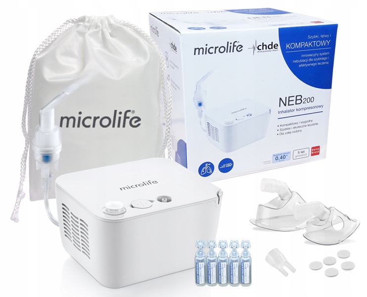 Inhalator nebulizator rodzinny NEB 200 + ETUI +SÓL (4719003621223 ...