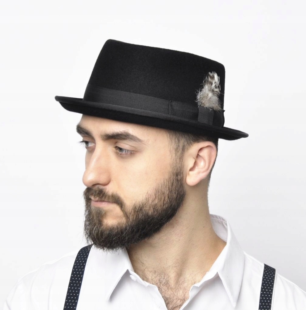 Kapelusz męski porkpie CASPER 100% wełna r 59 • Cena, Opinie ...