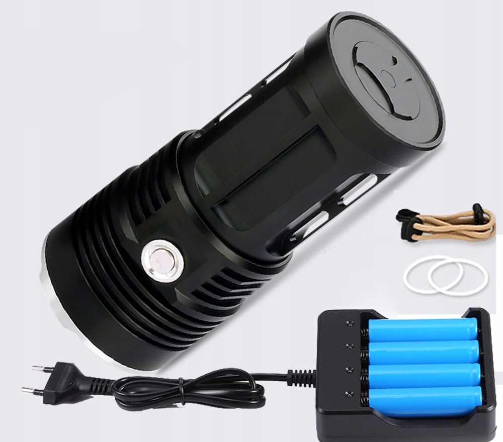 LATARKA LED CREE 12 x T6 11000LM 300M CAŁY ZESTAW - ZM00868 ...