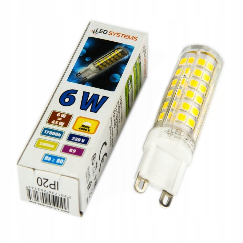 ŻARÓWKA LED G9 6W 4000K 510LM LED SYSTEMS (5901730203165) • Cena, Opinie • Źródła światła ...