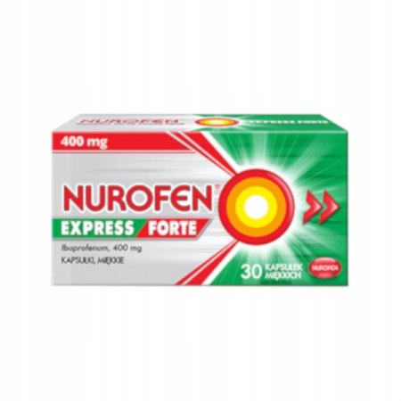 Nurofen Express Forte 400 mg 30 kapsułek miękkich lek APTEKA ...