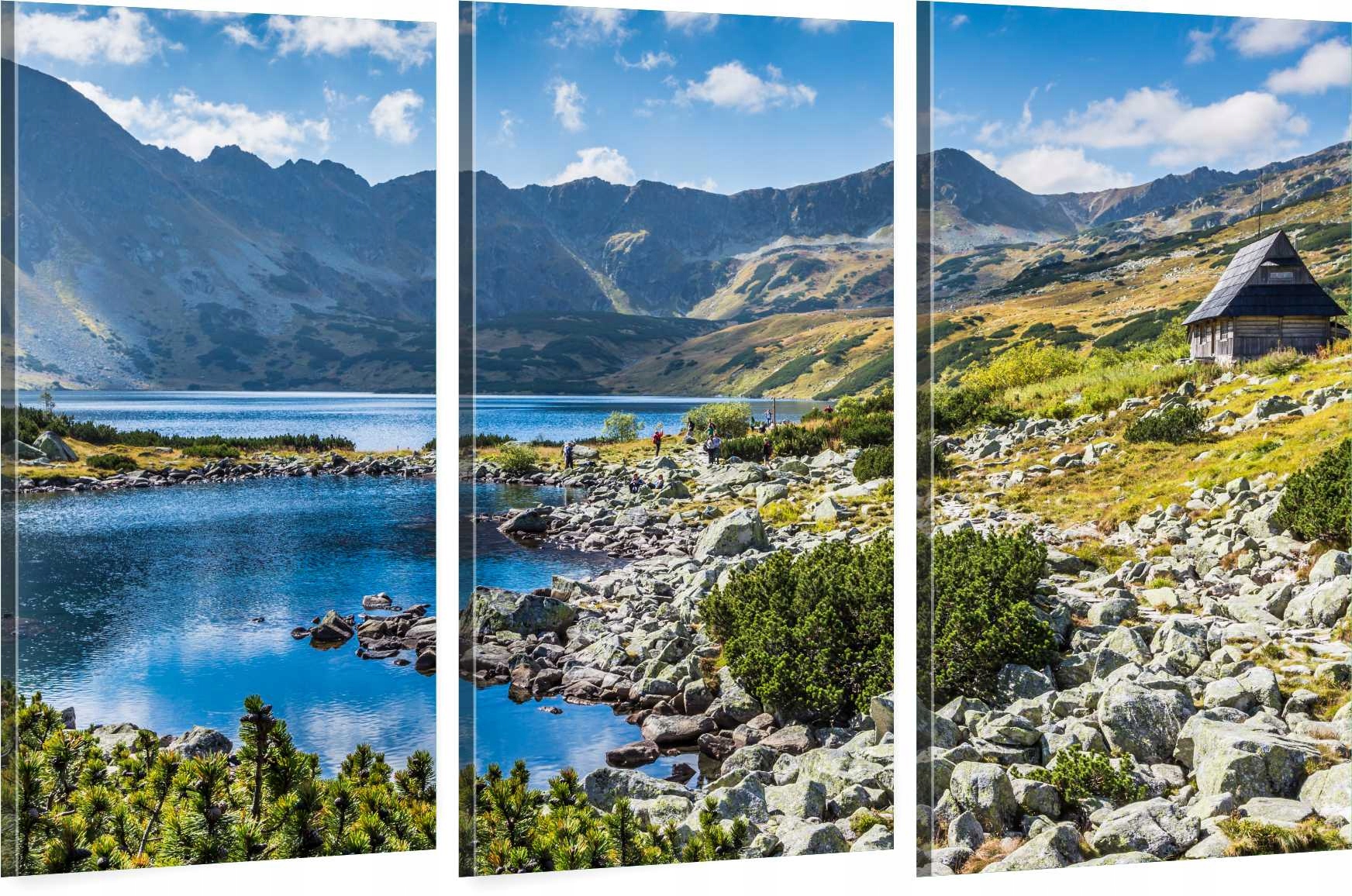 TRYPTYK OBRAZ do salonu TATRY GÓRY dolina PEJZAŻ • Cena, Opinie ...