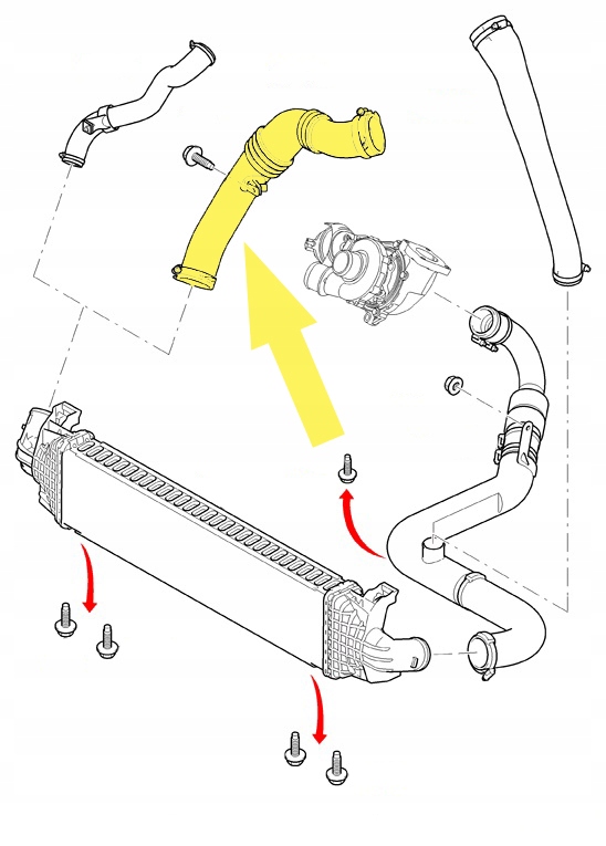 1337785 - VOLVO S40 V50 2.0 D промежуточный соединительный шланг купити ...