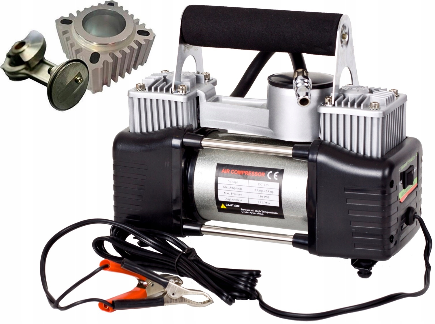 VÝKONNÝ KOMPRESOR DO AUTA DVOUVÁLCOVÝ 12V za 713 Kč - Allegro