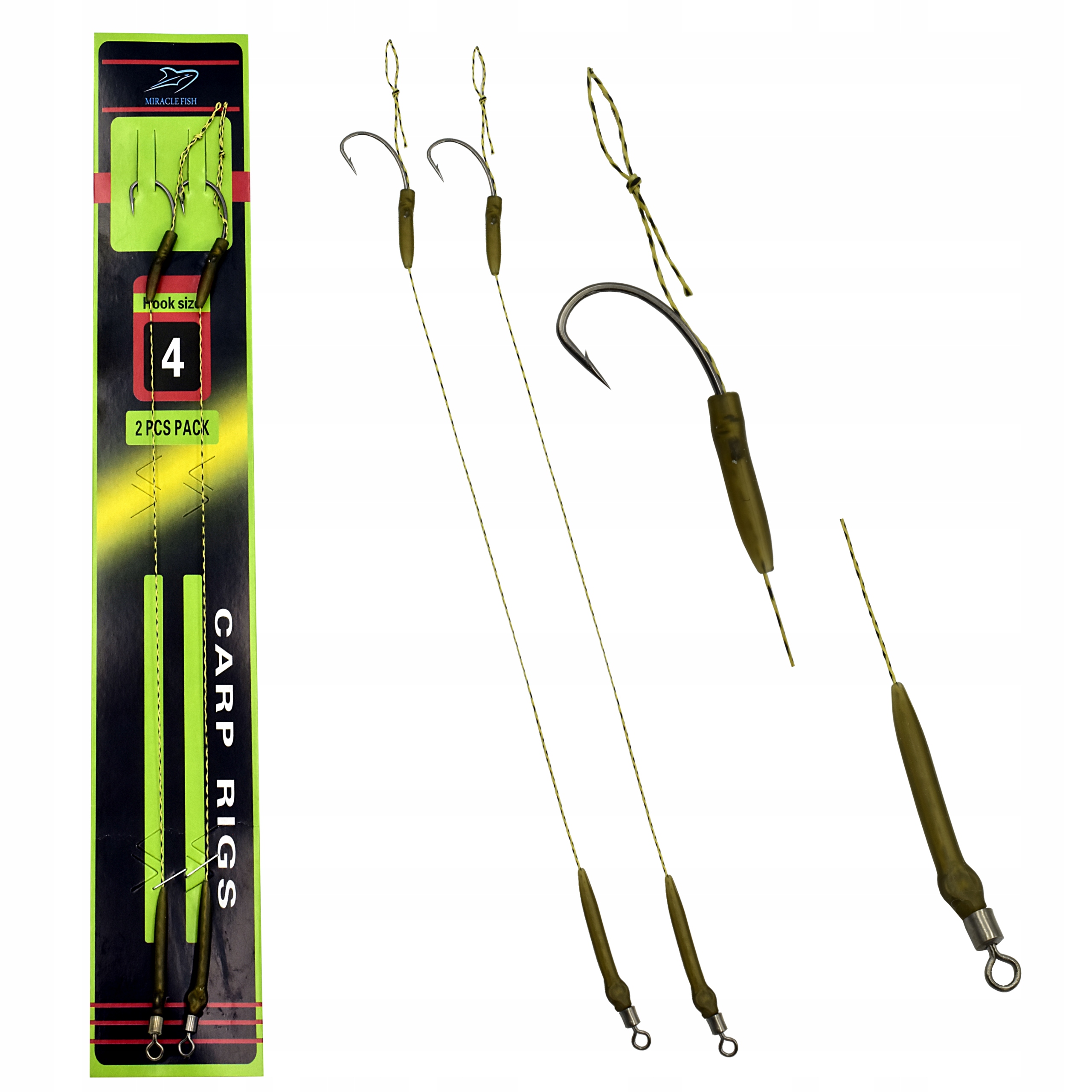 PRZYPON KARPIOWY Z WŁOSEM PLECIONKA HAK rozm. 4 - PRZYPON MF4 - 9026192741 - Allegro.pl