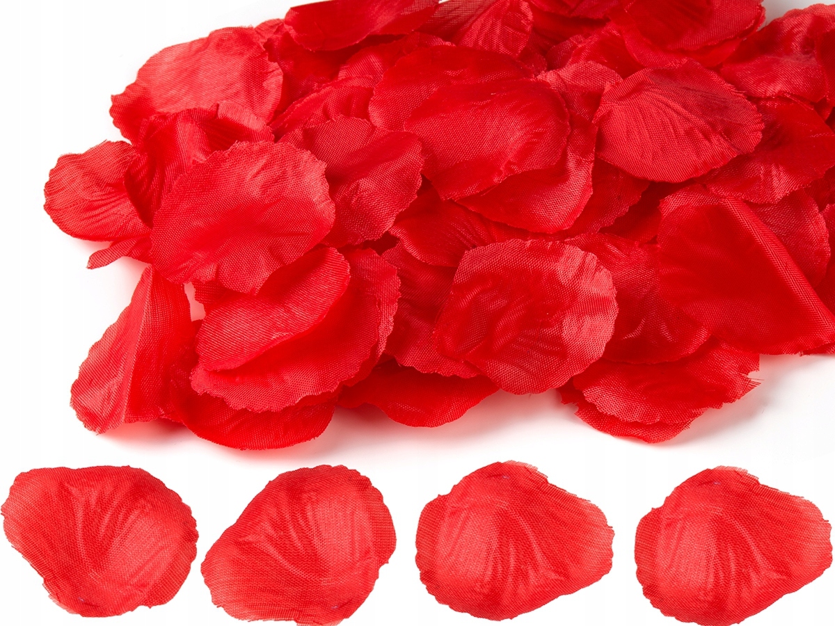 CZERWONE PŁATKI RÓŻ RÓŻE DO DEKORACJI OZDOBNE 60szt ŚLUB WESELE ...