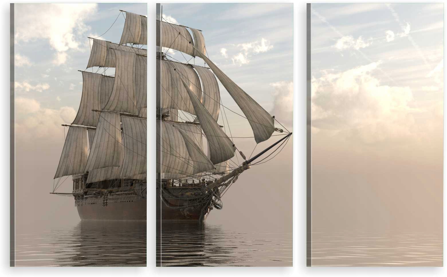 TRYPTYK OBRAZ NA ŚCIANĘ STATEK NA MORZU 800 WZORÓW • Cena, Opinie ...