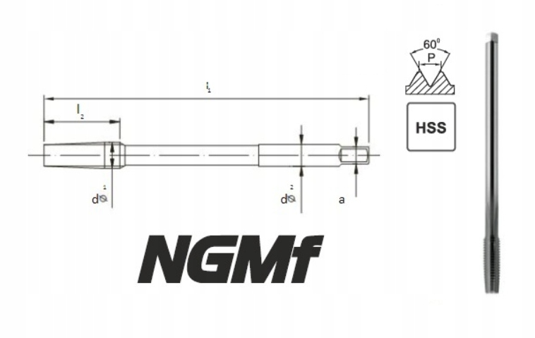 FANAR Gwintownik maszynowy M3 przedłużany (F1-151001-0030) • Cena, Opinie - Allegro