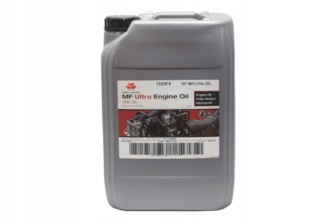 Olej silnikowy MF Ultra Engine Oil 10W40 – 20L Orginal Massey Ferguson ...