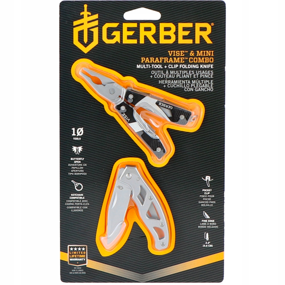 GERBER ZESTAW multitool VISE + nóż MINI PARAFRAME oryginalny zestaw ...