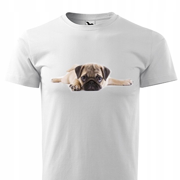 KOSZULKA Z mopsem słodki mops NA PREZENT 122 8637177296 - Allegro.pl