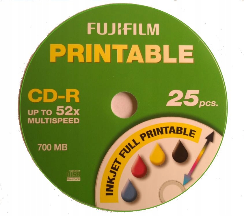 Fuji CD-R Printable 1szt koperta CD - Sklep, Opinie, Cena w Allegro