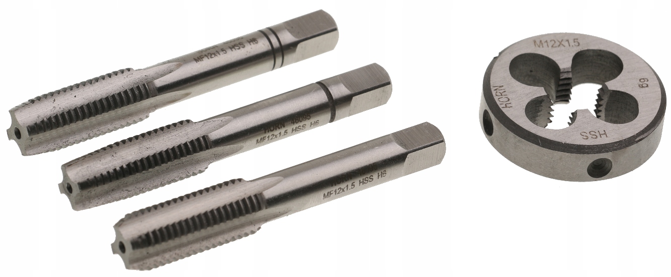 Gwintownik M12 hss gwint mf12x1.50 mm komplet 3szt - porównaj ceny - Allegro.pl