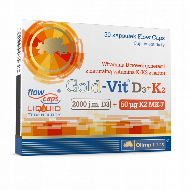 OLIMP GOLD VIT D3+K2 30kaps WITAMINY ZDROWE KOŚCI (5901330053191 ...