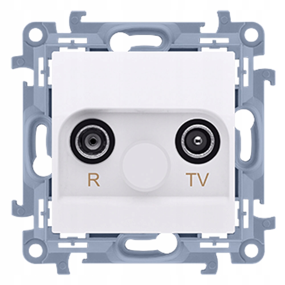 Simon10 gniazdo RTV końcowe białe Kontakt-Simon (5902787842772) • Cena ...