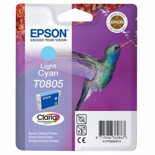 Tusz org. Epson T0805 Light Cyan R265 R285 R360 • Cena, Opinie - Allegro