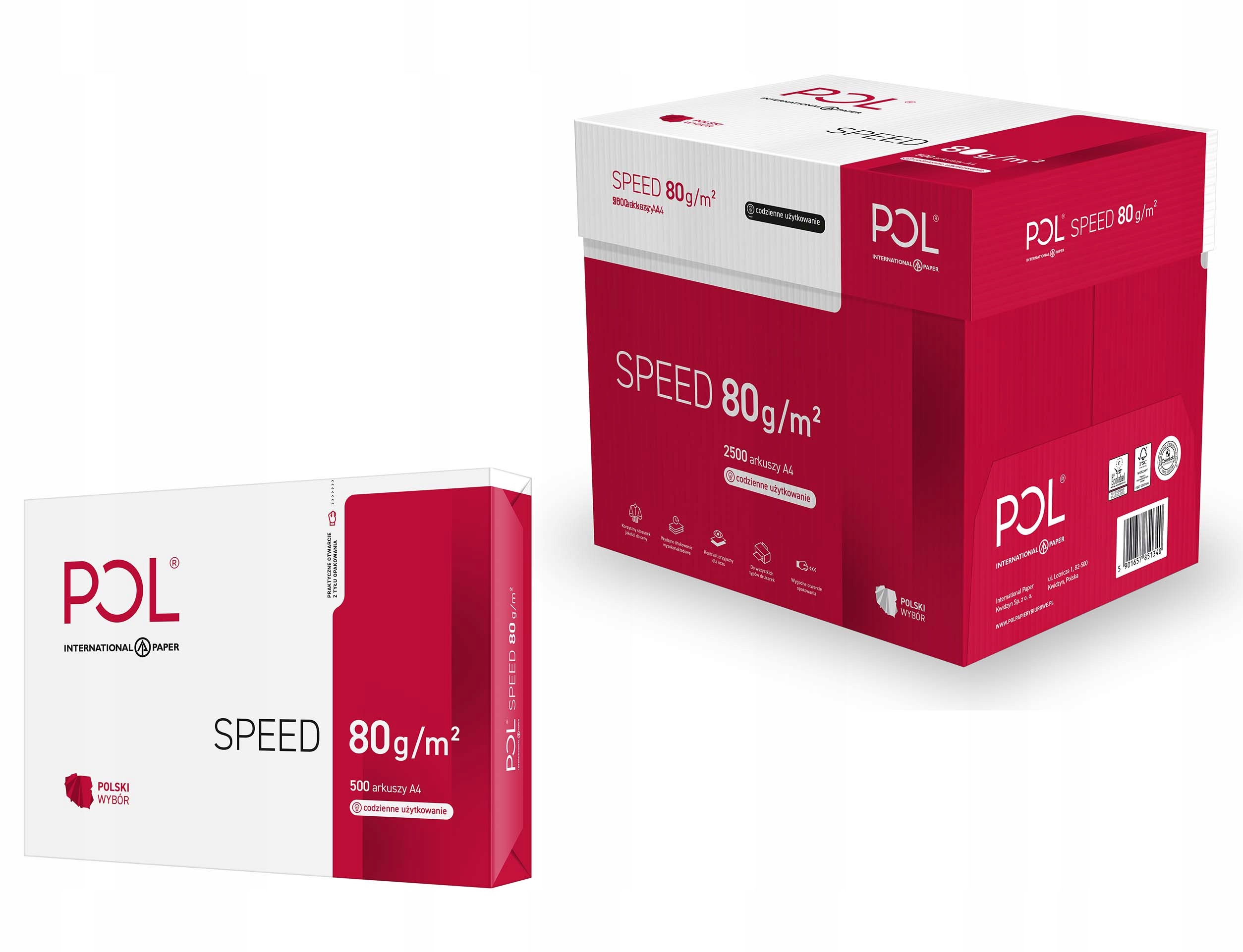 Papier Polspeed Ksero A4 80G POL SPEED 2500, 5 ryz (XA4POLSPEED) • Cena ...