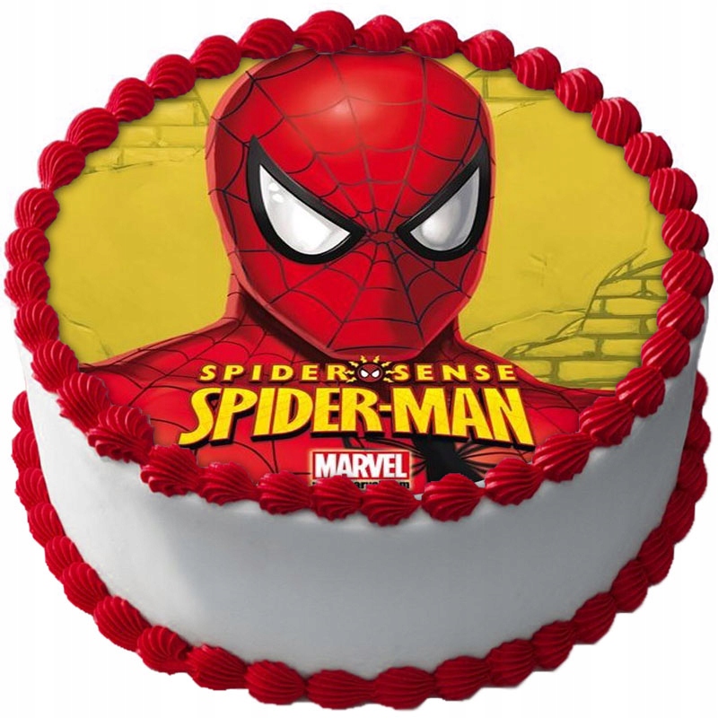 BARDZO GRUBY OPŁATEK NA TORT Spider-Man DUŻY 20 CM (5905658602277 ...