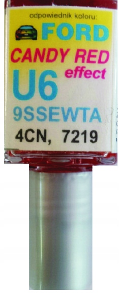 FORD U6 CANDY RED LAKIER ZAPRAWKA DO RYS ARA 10 ML 5906379504741 za 18 ...