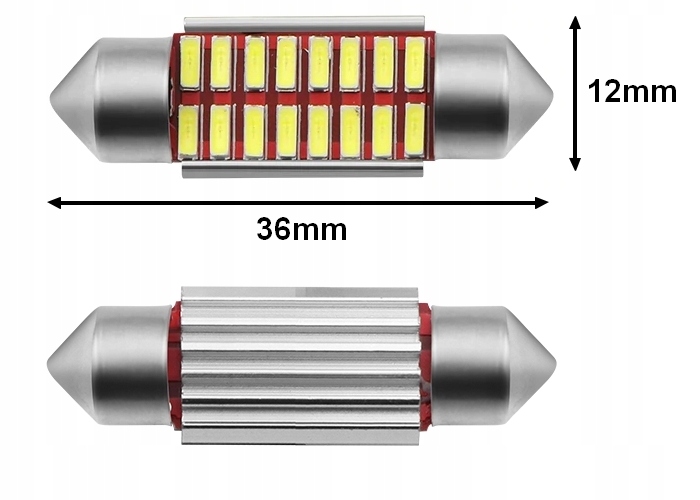 ŻARÓWKA RURKOWA 36mm RURKA CANBUS 16x LED C5W C10W za 4.99PLN z Piotrków Trybunalski - Allegro ...