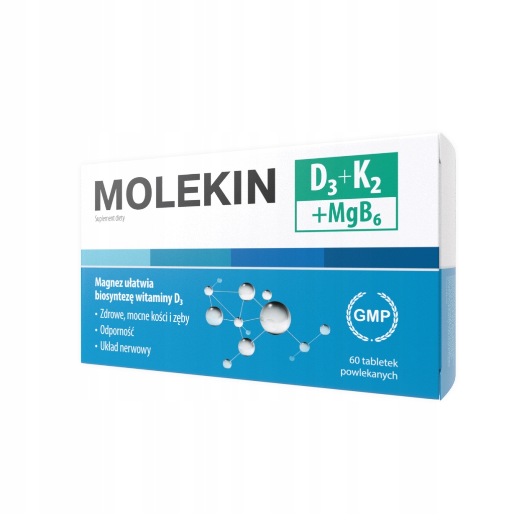 Molekin D3 + K2 + MgB6 60 tabletek powlekanych (5906204018948) • Cena ...