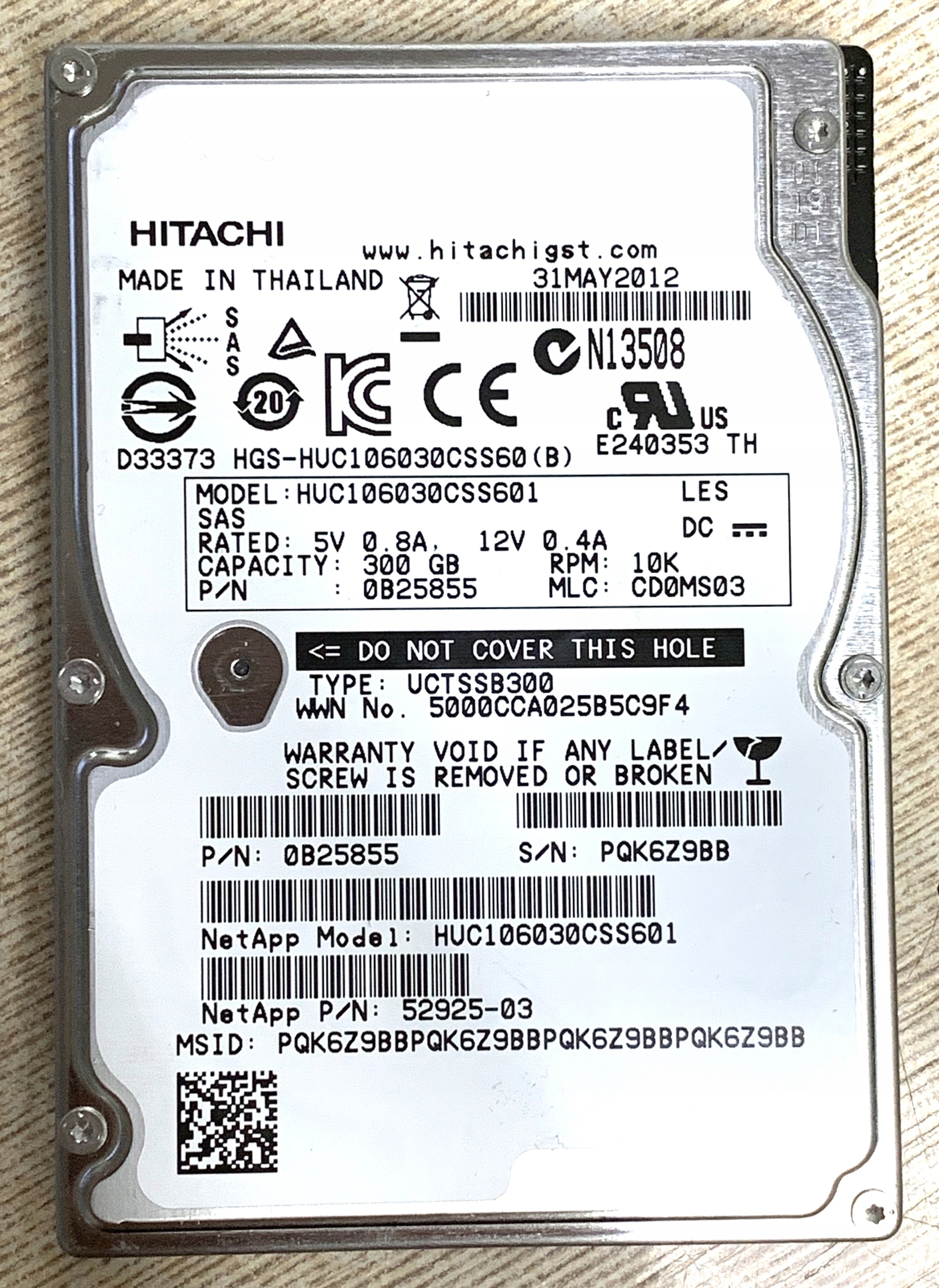 Dysk SAS HITACHI 300GB 2.5'' 10K HUC106030CSS60 • Cena, Opinie - Allegro