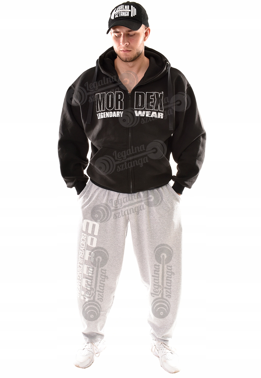Spodnie dresowe MORDEX szare XXL kulturystyczne - SD02SZ - 12698367526 ...