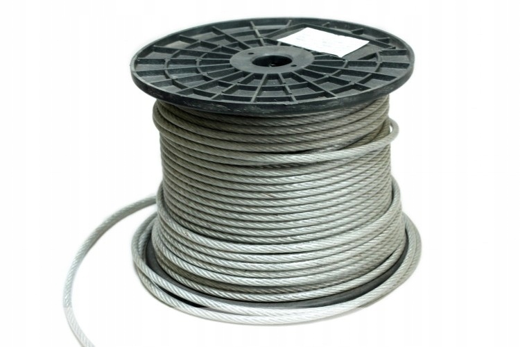 LINKA LINA STALOWA W OTULINIE PCV 4 mm ROLKA 200 m • Cena, Opinie - Allegro