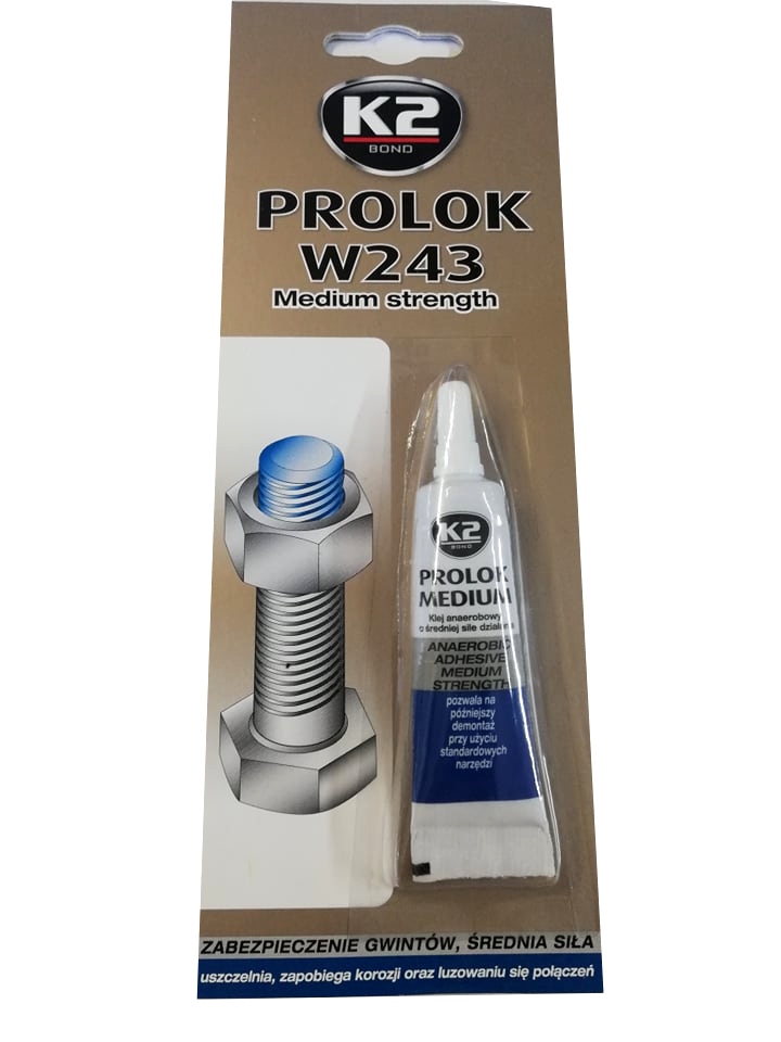 K2 PROLOK W243 Do blokady śrub, niebieski 6ml B150 za 9 zł z Tuchola ...