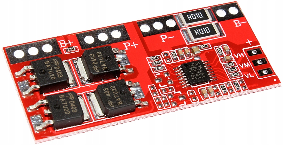 BMS modul 4s 15A Li-ion 18650 14,4V 14,8V Töltő Arduino Raspberry ESP ...