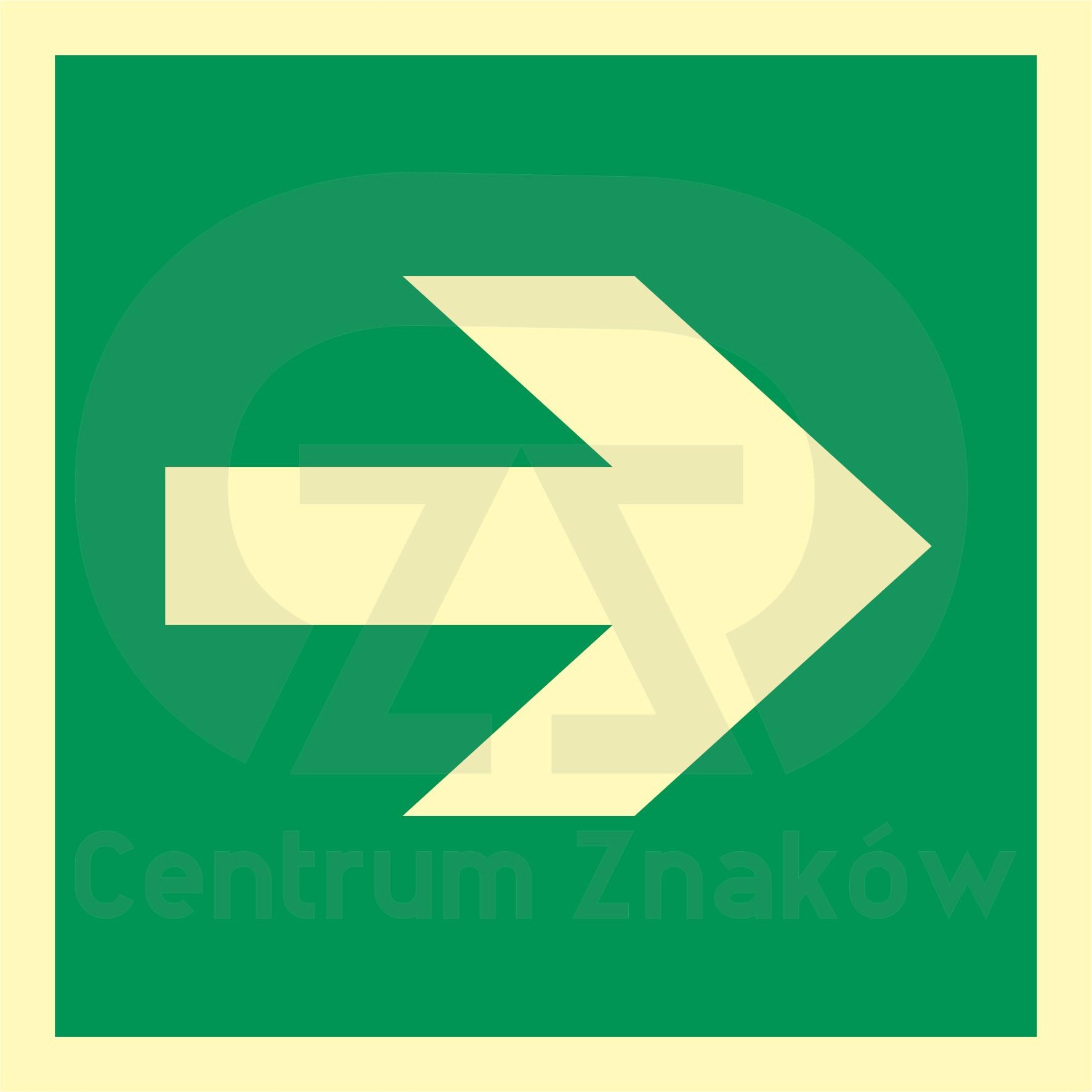 Kierunek drogi ewakuacyjnej • Cena, Opinie • Tablice 8663763049 • Allegro