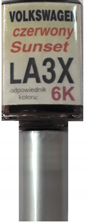 Zaprawka do rys 10ml AUDI VW SEAT A3X LA3X 6K CZERWONY SUNSET ...