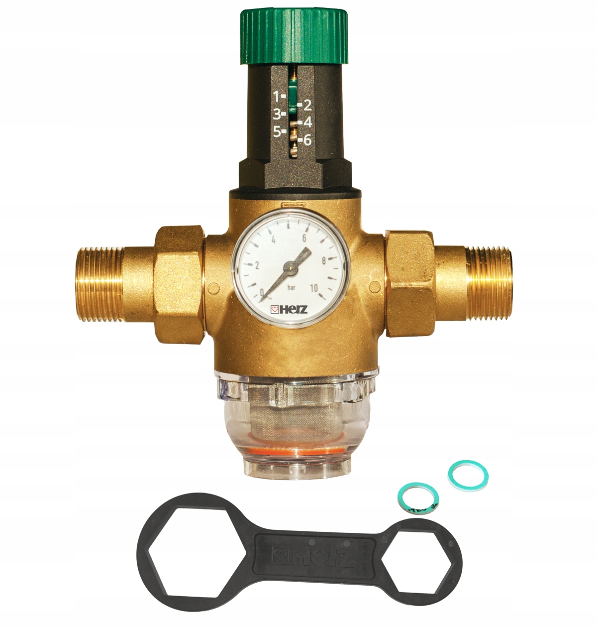 Reduktor ciśnienia wody 1'' HERZ z filtrem (REDC3FIL-BW) • Cena, Opinie • Zawory 14031050545 ...