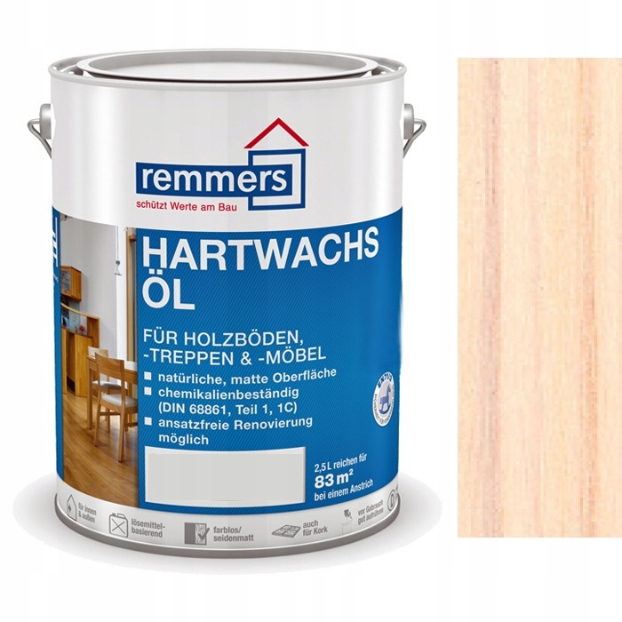 Hartwachs-Ol Do Podłóg REMMERS 0,75 l HEMLOK • Cena, Opinie - Allegro