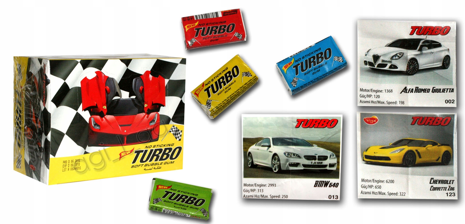 GUMA TURBO Z OBRAZKAMI 100szt (5905191616502) • Cena, Opinie • Gumy do ...