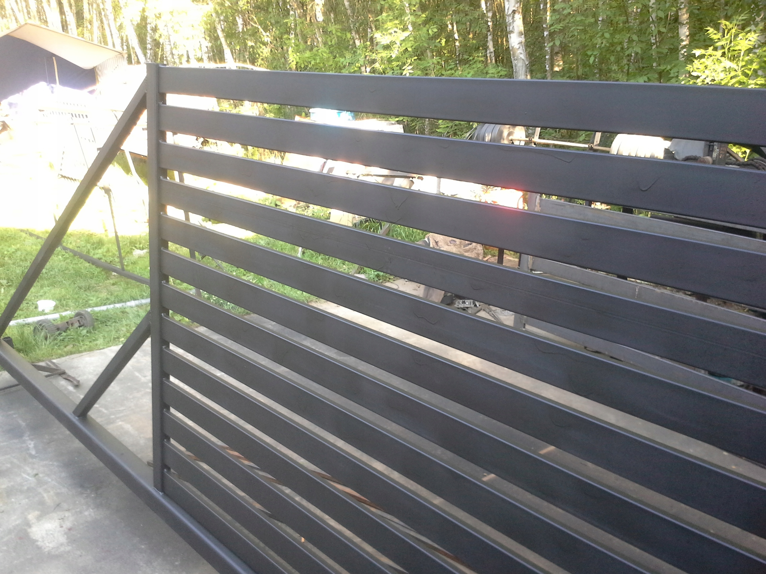 brama panelowa palisadowa brama 4ms wypel.100x20 OCYNK TRANSPORT ...