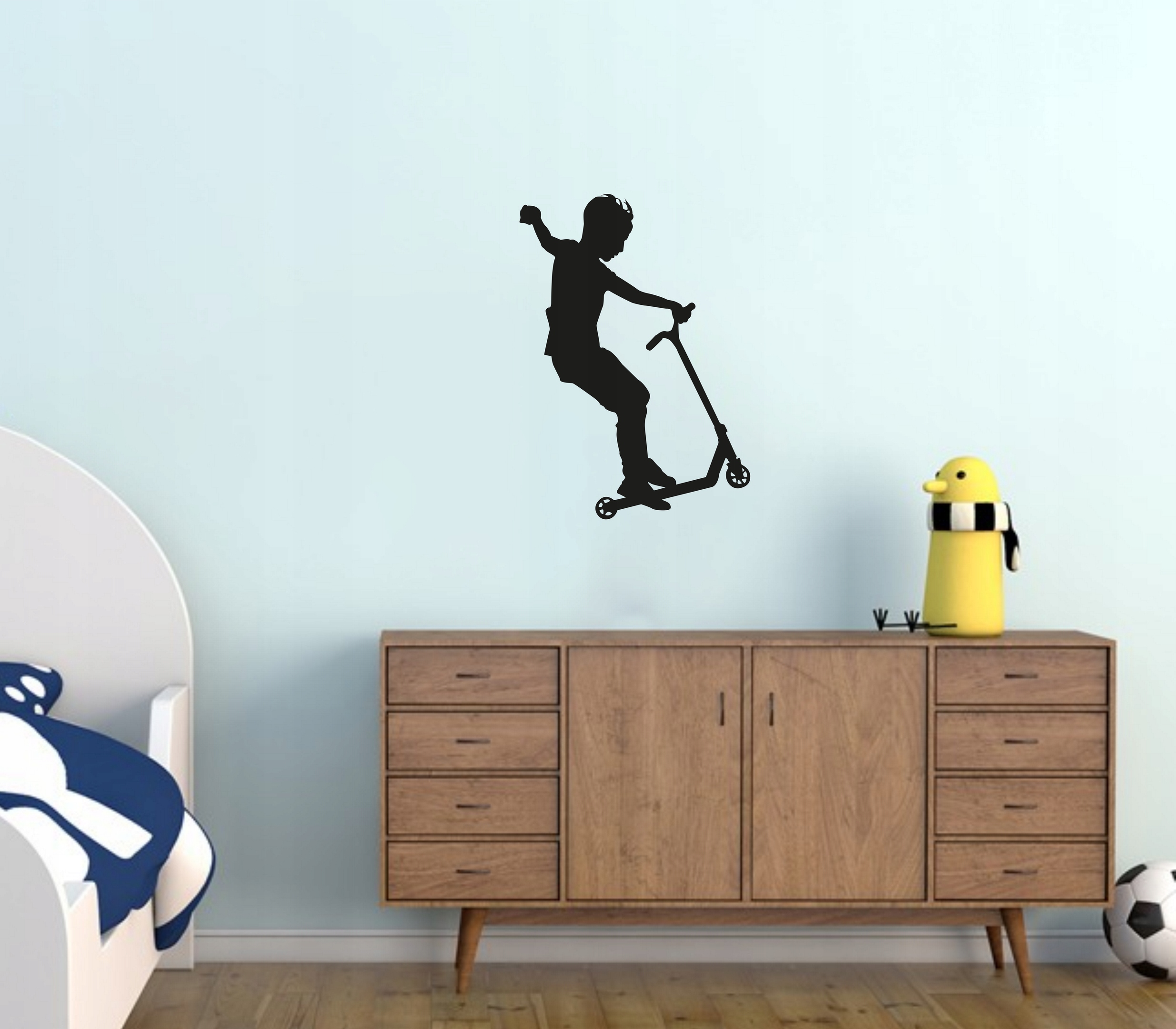 NAKLEJKA ŚCIENNA NA ŚCIANĘ SKATE HULAJNOGA • Cena, Opinie • Naklejki ...