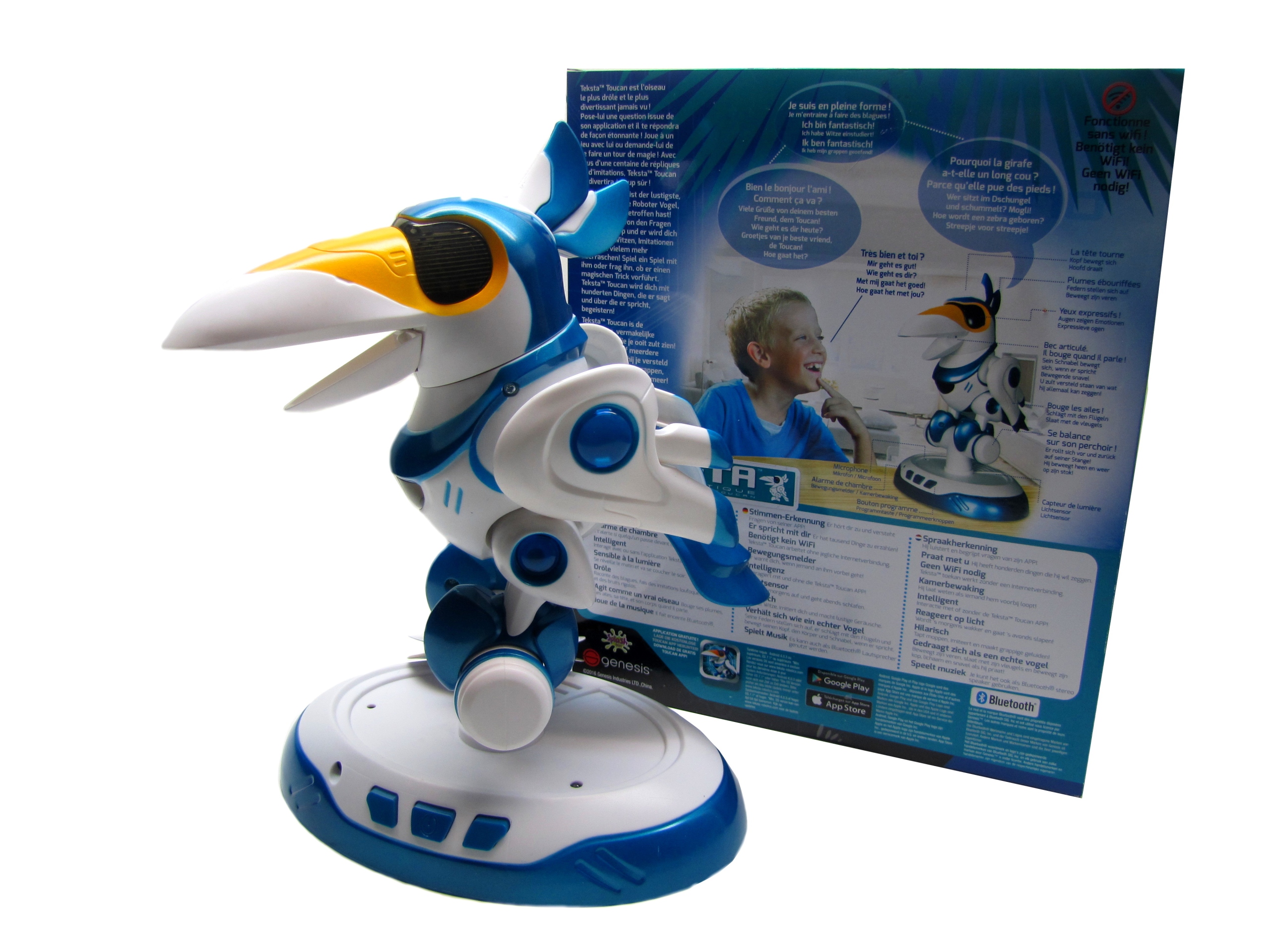 Interaktywna TUKAN mówi w 3 językach ROBOPTAK TEKSTA zabawka ...