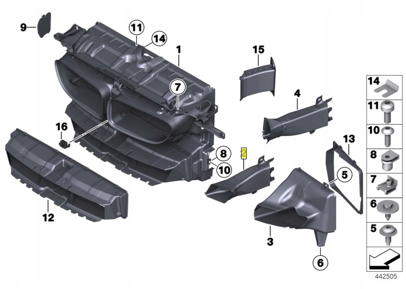 BMW P kanał tunel chłodzenia tarcz ham F06 F12 F13 za 526.00PLN z ...