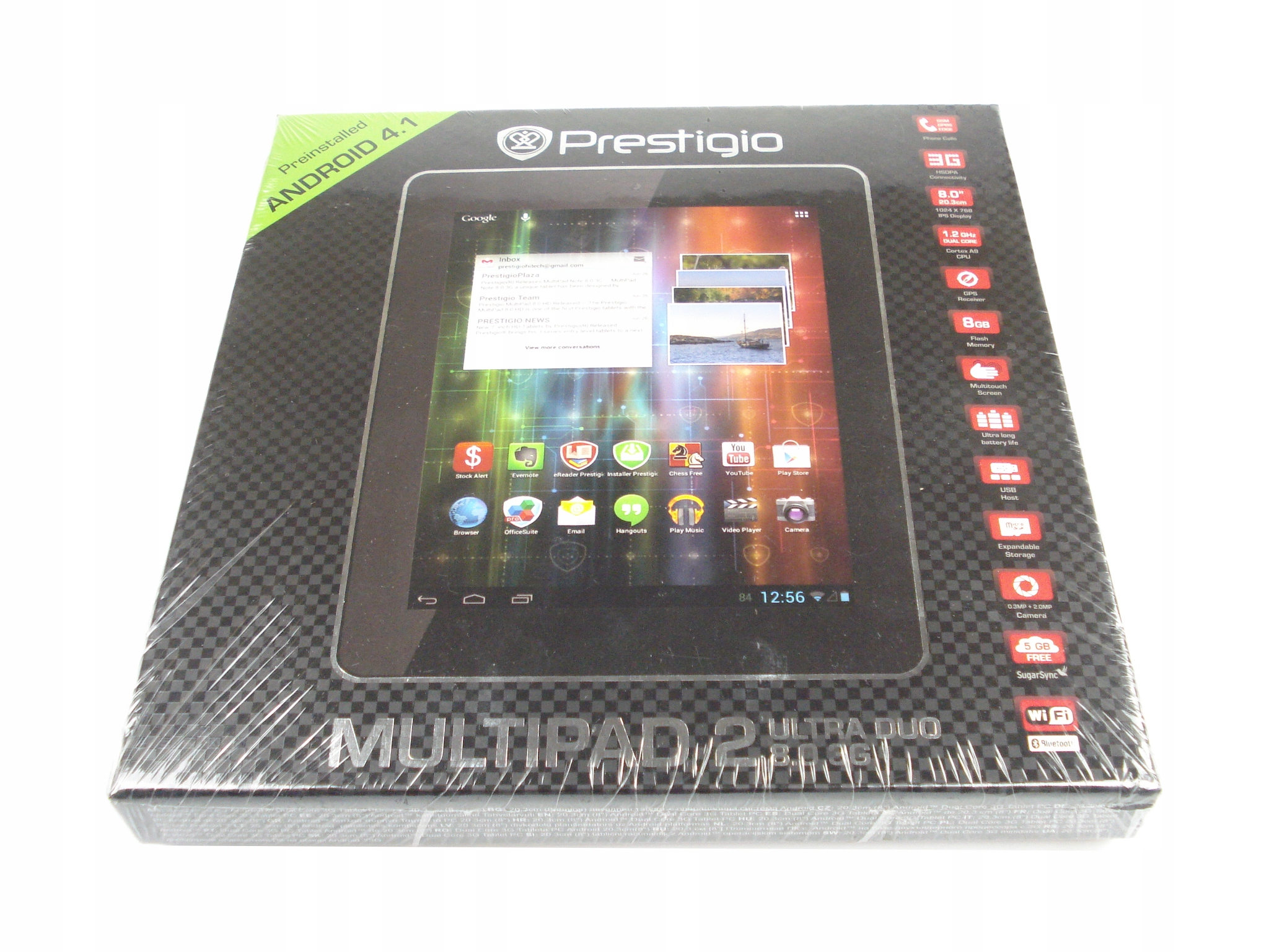Tablet Prestigio MultiPad 2 Ultra Duo 8.0 3G 8" 1 GB / 8 GB czarny ...